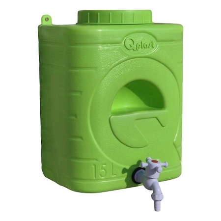 Rezervor apa cu robinet pentru curte / gradina / camping, 15 L, verde ...