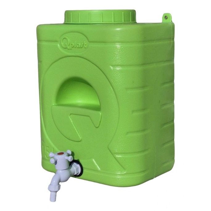 Rezervor apa cu robinet pentru curte / gradina / camping, 15 L, verde ...