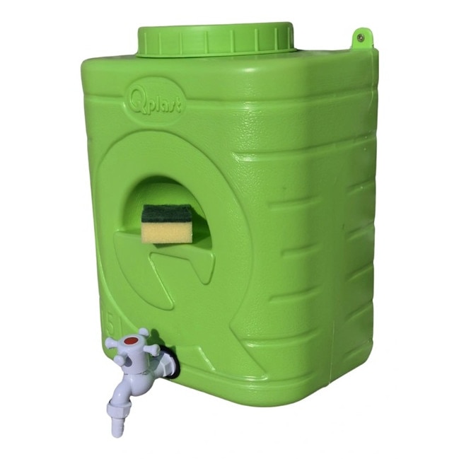 Rezervor apa cu robinet pentru curte / gradina / camping, 15 L, verde ...