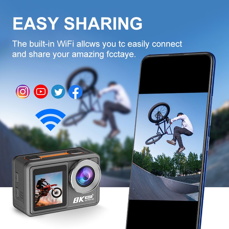 Camera video sport LikeSmart eXtreme Action 8K Ultra HD, Senzor SONY ...