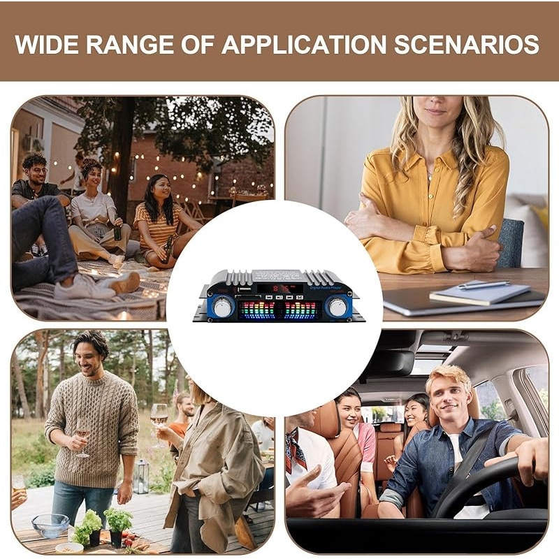 Radio auto, mini stereo auto wireless HiFi, player muzical cu ...