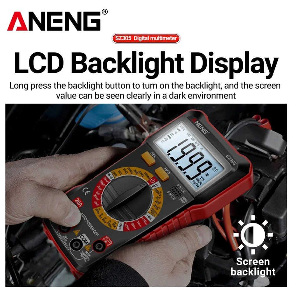 Multimetru digital multifunctional, ANENG, detectare NCV, tensiune DC ...