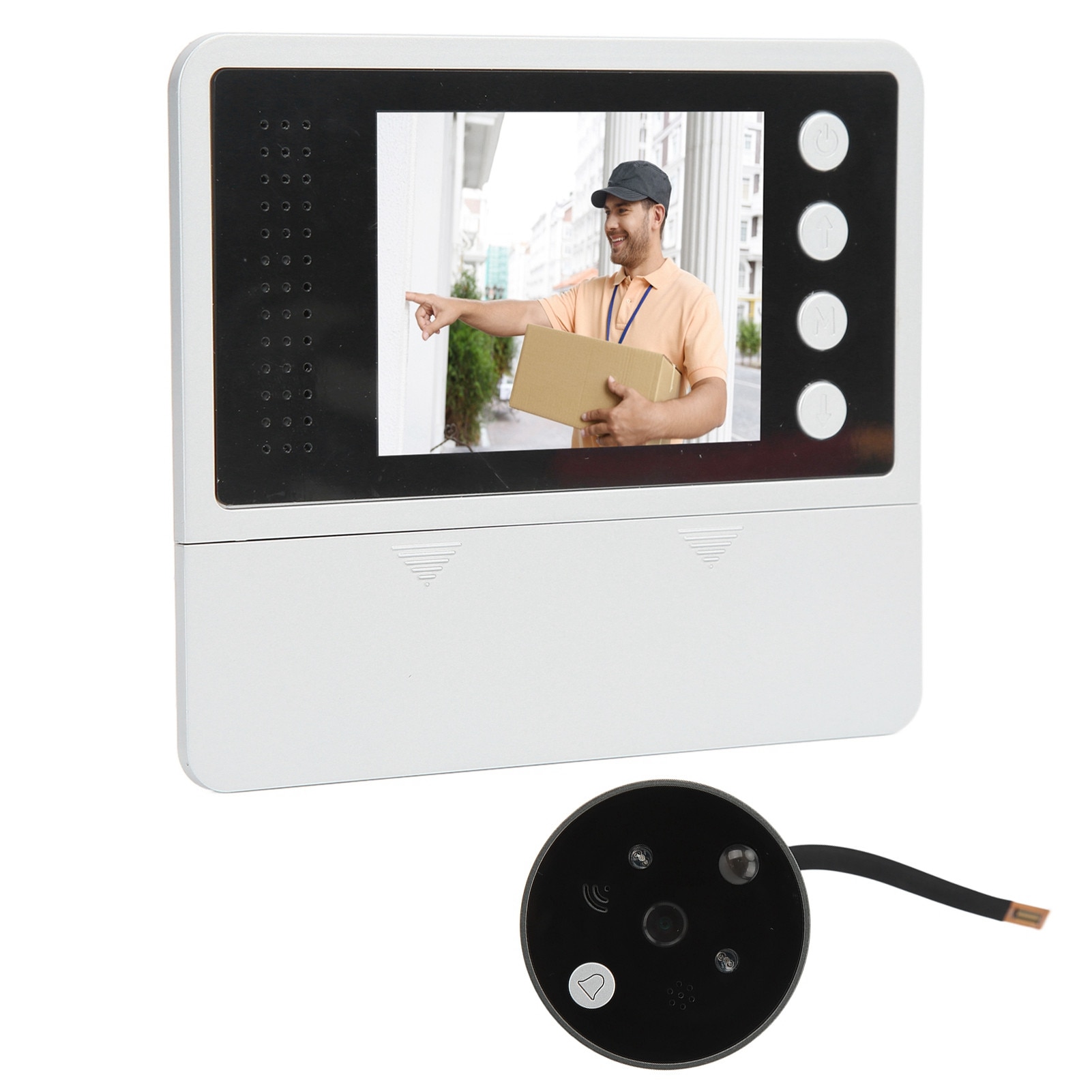 Vizor digital pentru usa, vizor video, camera cu sonerie, 4 tonuri de ...