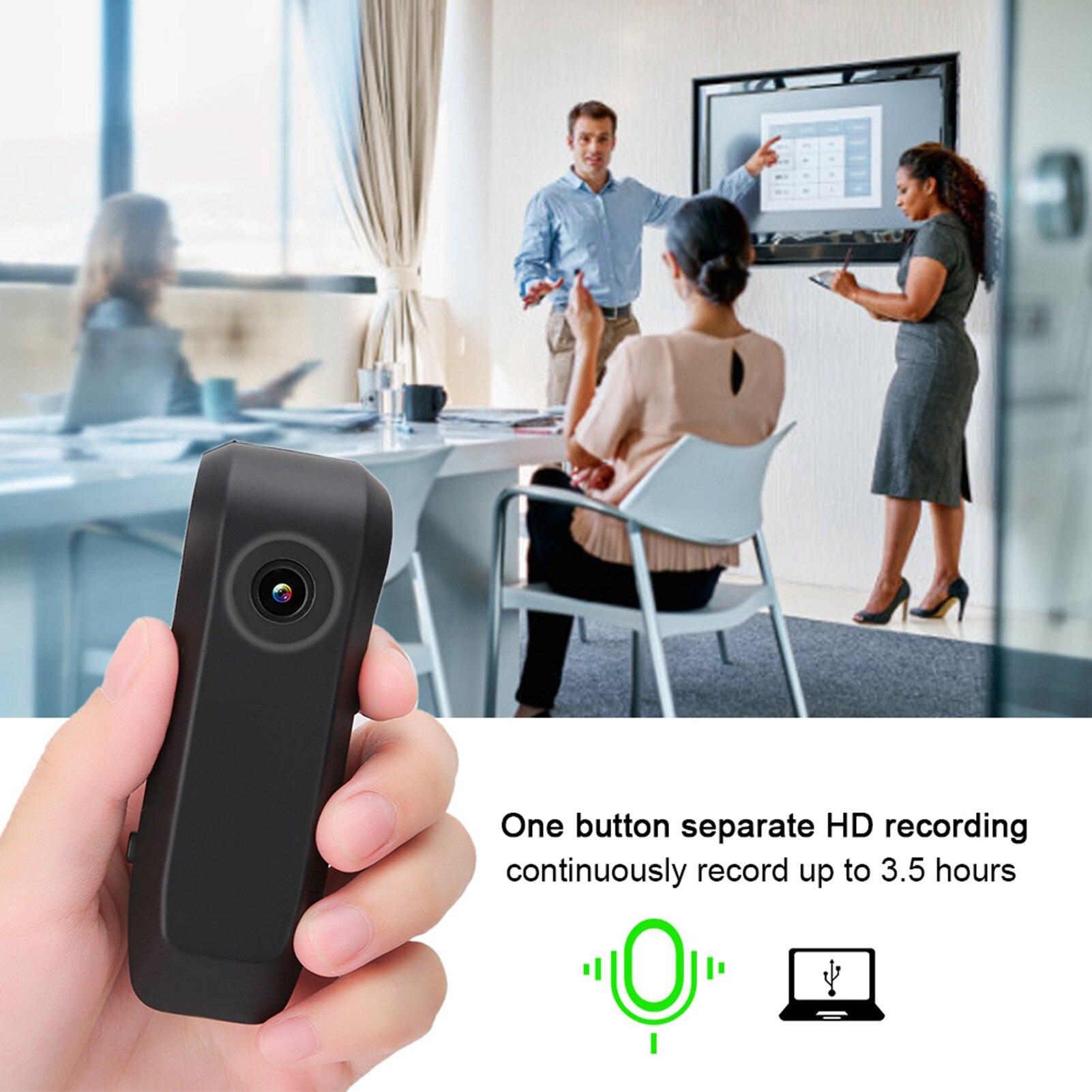 Camera spion portabila, 140°, rezolutie HD, design magnetic - eMAG.ro
