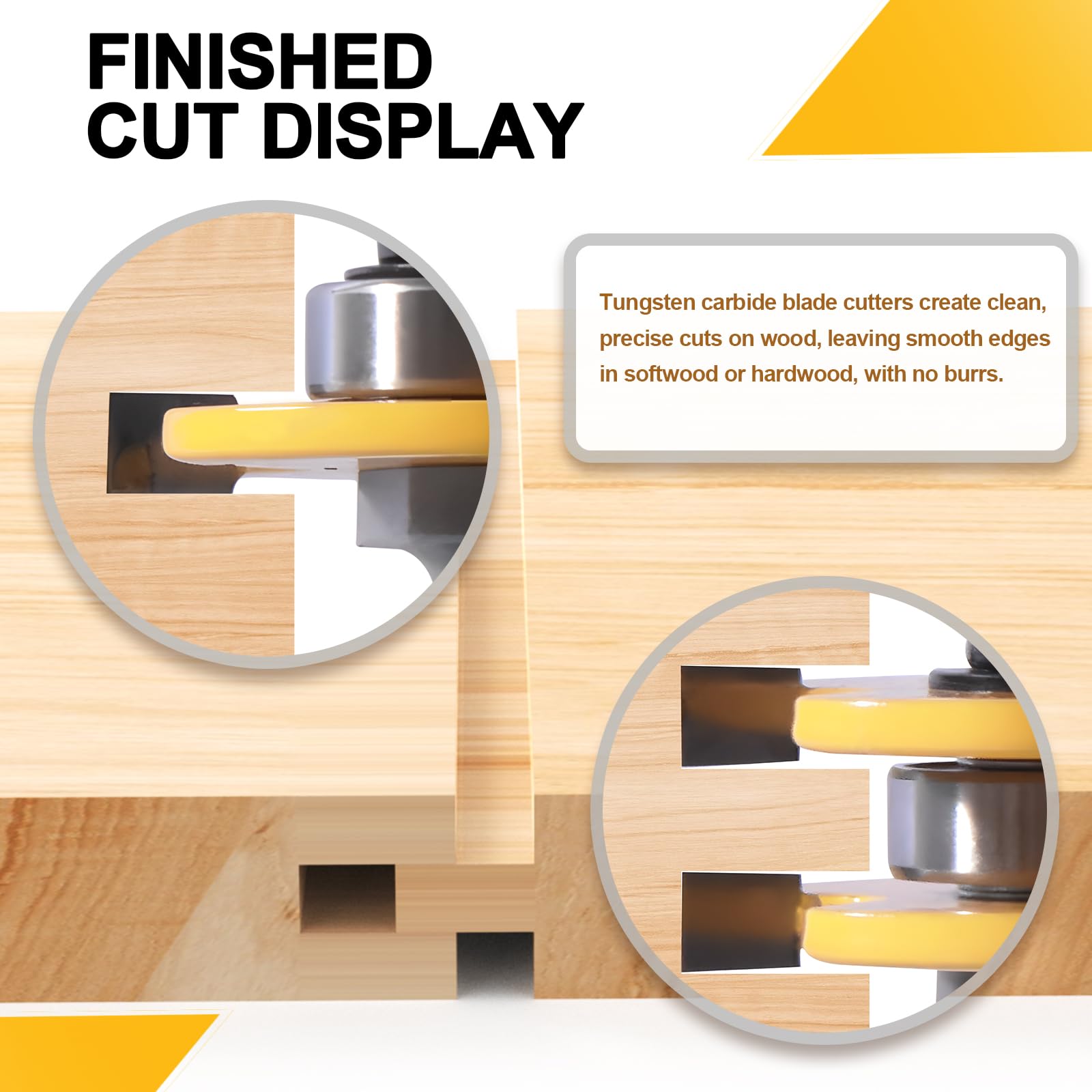 Set de 2 Freze T&G (Tongue & Groove) pentru Prelucrat Lemn - Taietura T ...
