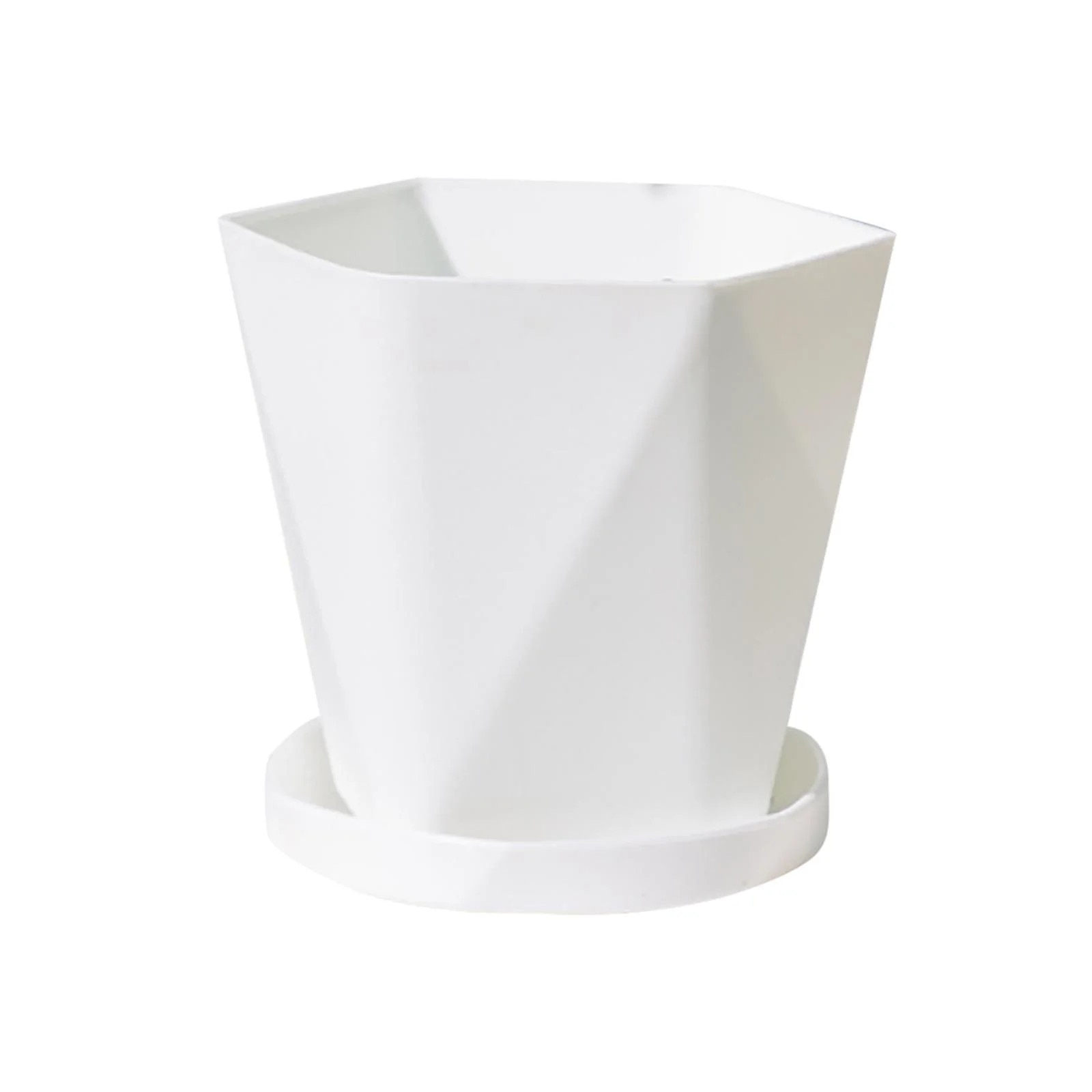 Ghiveci plastic pentru flori, set de 1, design nordic, cu drenaj ...