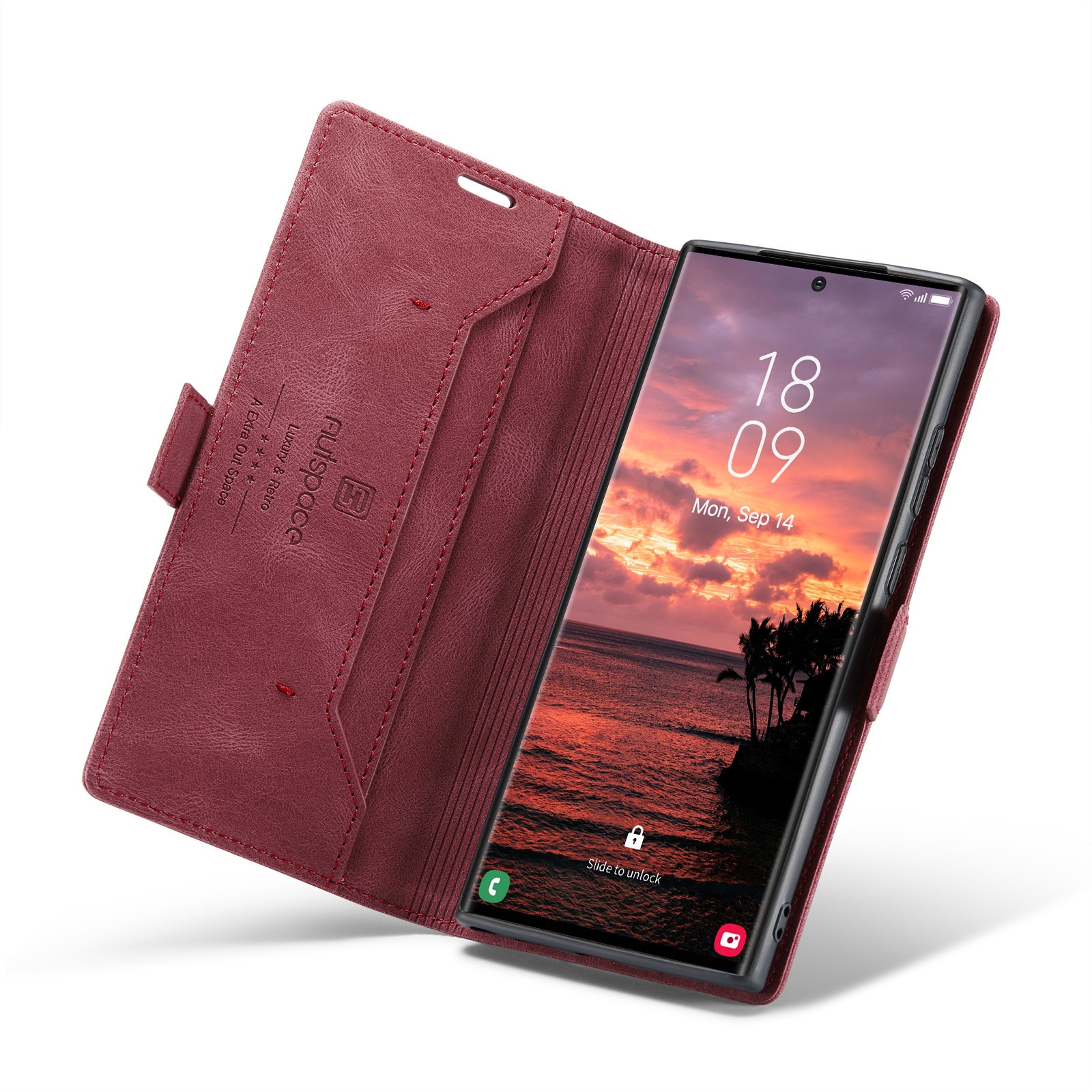 Husa pentru Samsung Galaxy S25 Ultra, CaseMe Retro, slim, piele, tip ...