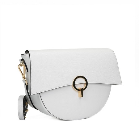 Poseta Piele Christine - Alb Simplu, 1 Compartiment, 3 Buzunare, 2 ...
