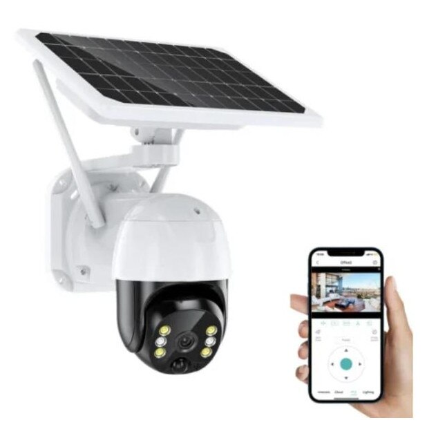 Camera de Supraveghere cu Panou Solar, 4G, Full HD, 5 MP, Waterproof ...