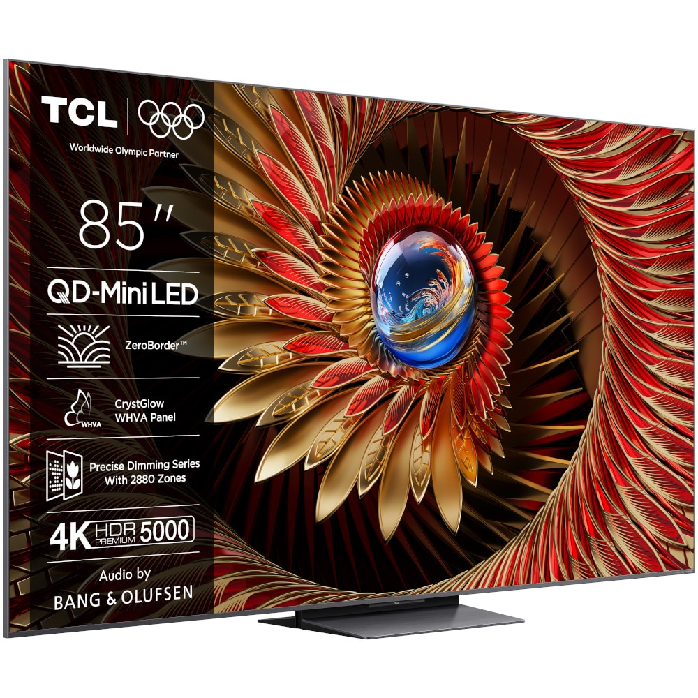 TCL 85Q8C Mini LED TV, 215 cm, Google TV Ultra HD 4K, 100 Hz, E osztály ...