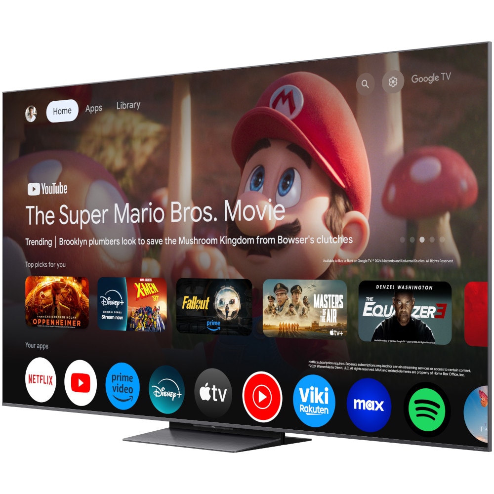 Televizor Mini LED TCL 65Q8C, 164 cm, Google TV, Ultra HD 4K, Clasa D ...