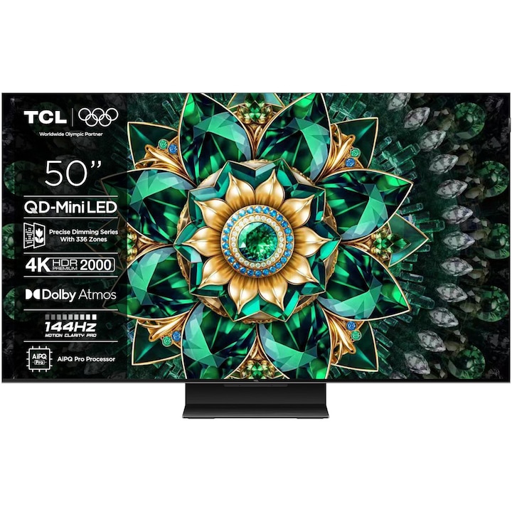 Televizor smart Mini LED TCL 50Q7C, 126 cm, Ultra HD 4K, WiFi, 100 Hz ...