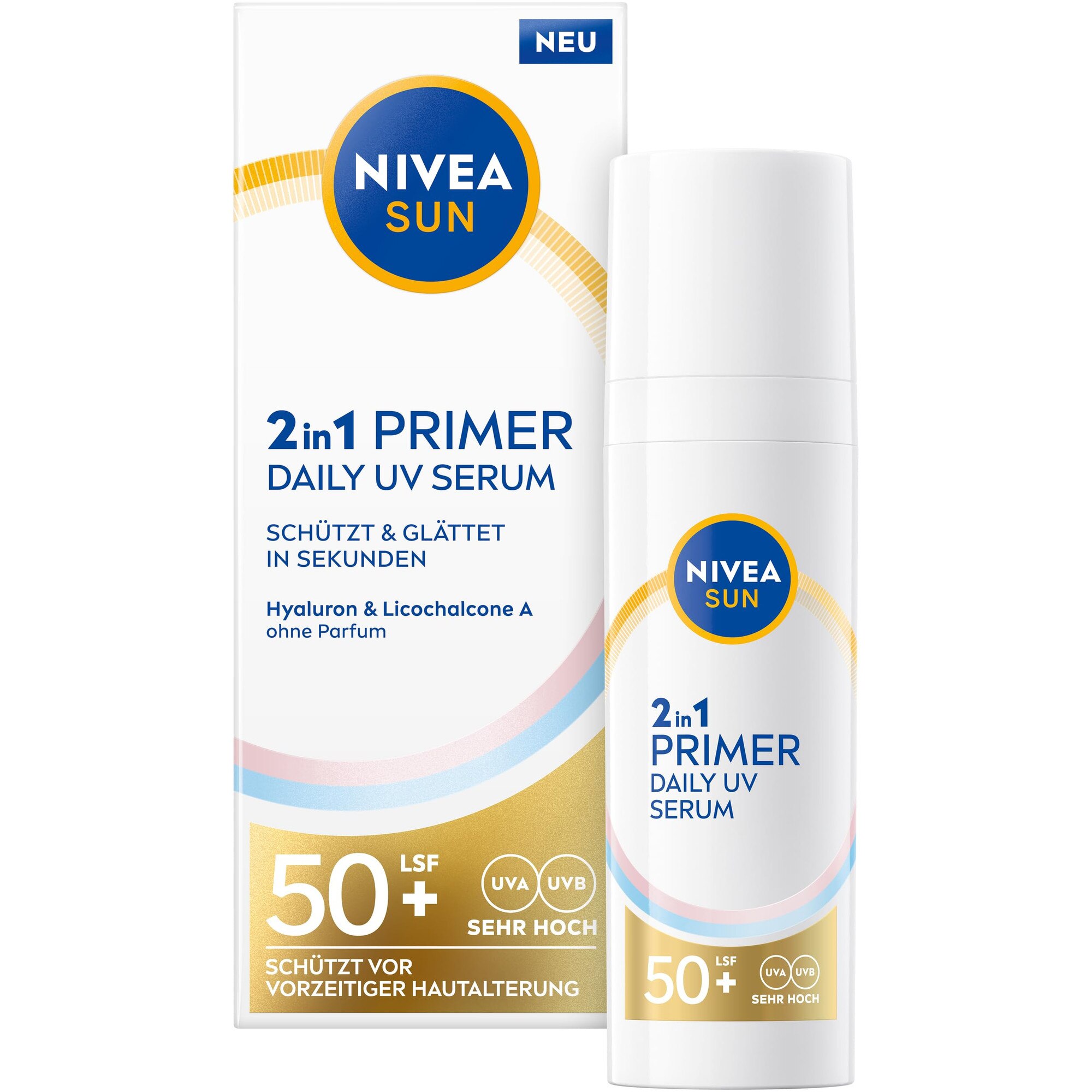 Ser protectie solara Nivea Sun, 2-in-1, SPF 50+, 30 ml, pentru fata - eMAG.ro