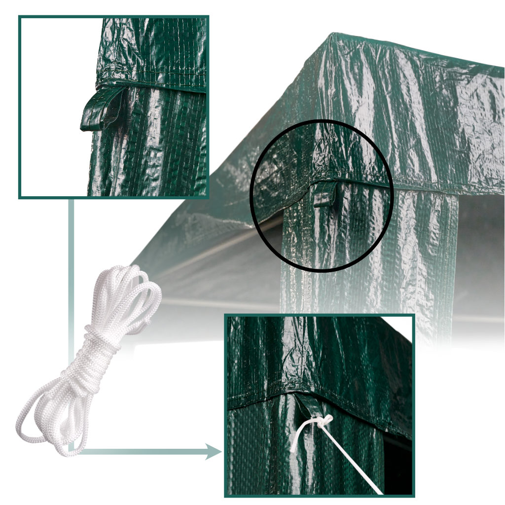 Pavilion verde pentru gradina, tip cort, 2x2 m - eMAG.ro