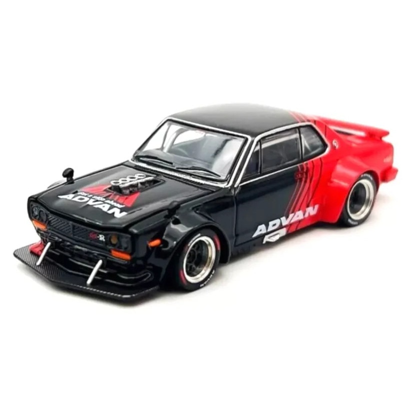 Nissan Skyline GT-R V8 Drift Hakosuka Advan 1:64 Poprace modellautó ...