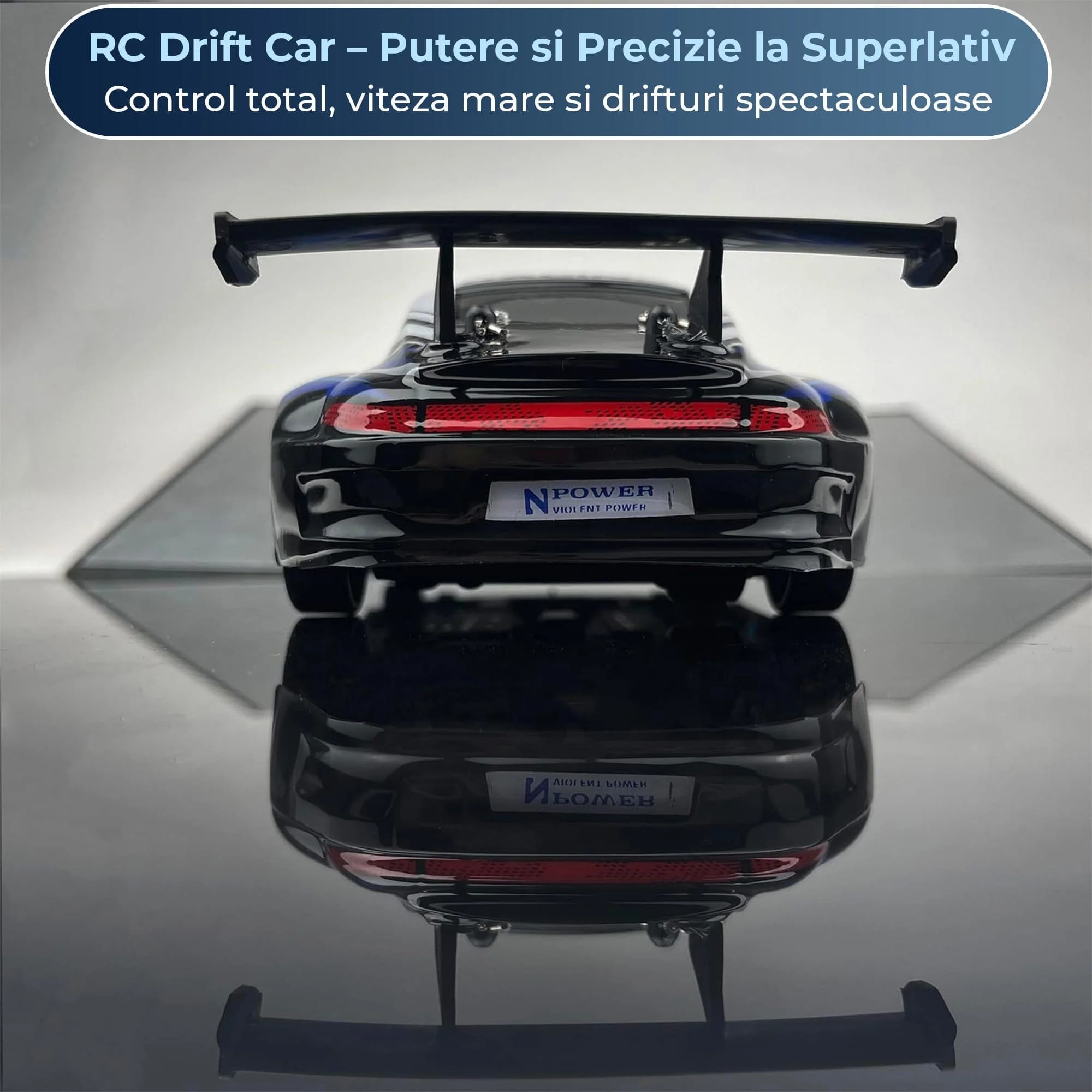 Masina RC cu Telecomanda Timebox, Drift Car 1:24, 4WD, 20km/h, LED-uri ...