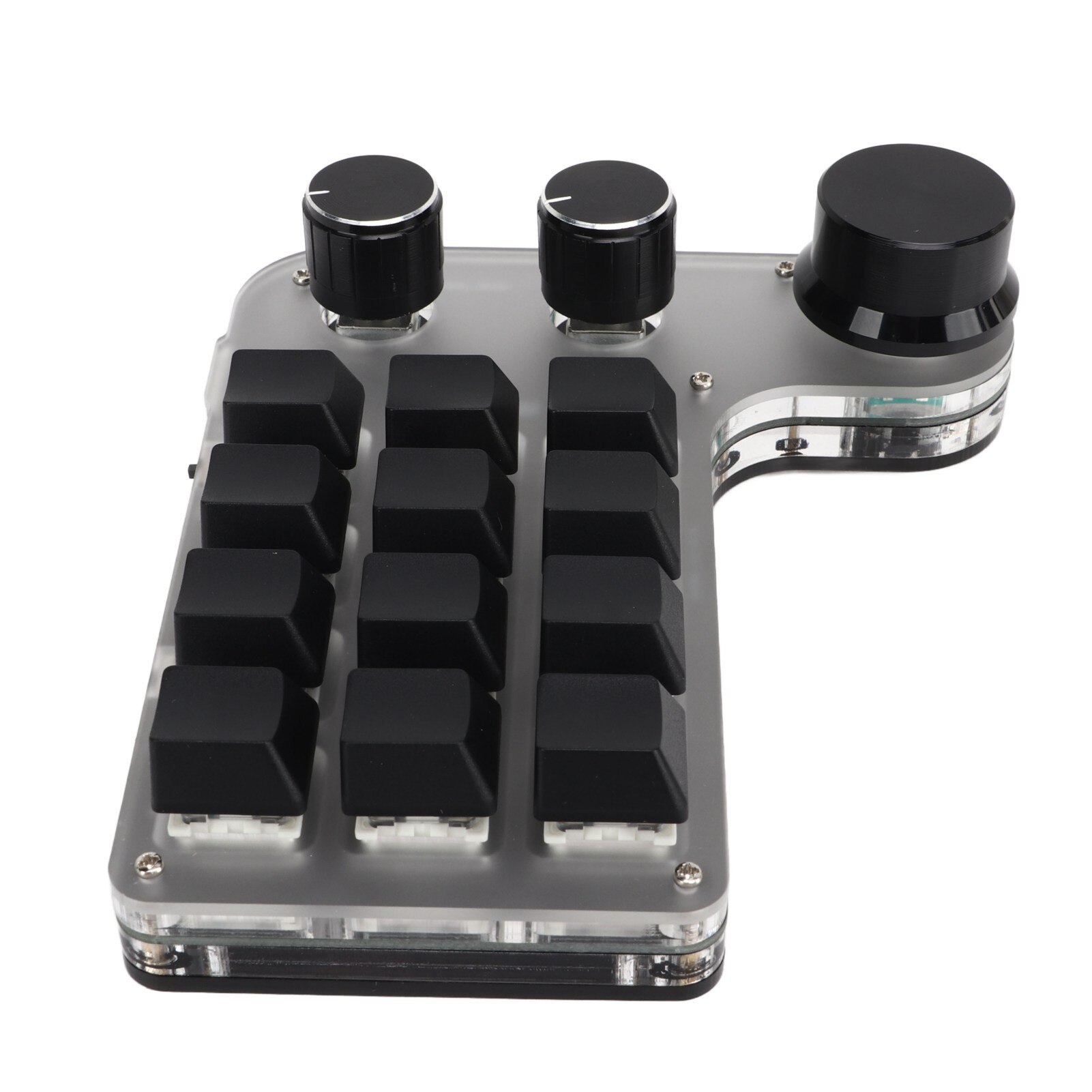 Tastatura programabila cu 12 taste si 3 butoane, Bluetooth, RGB ...