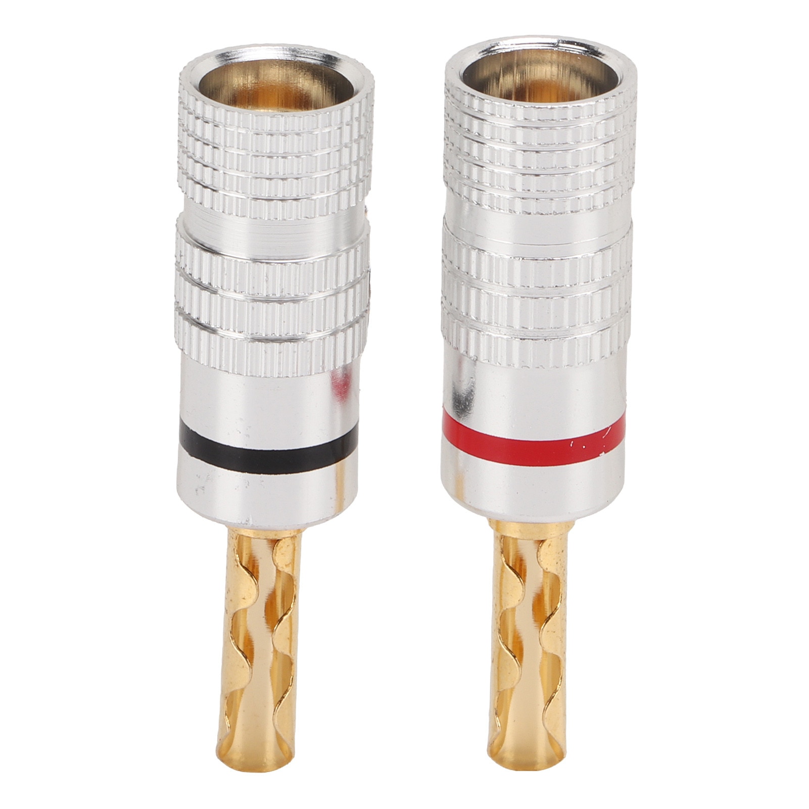 Conectori banana, 4mm, placat cu aur, set de 10 bucati, design cu surub ...