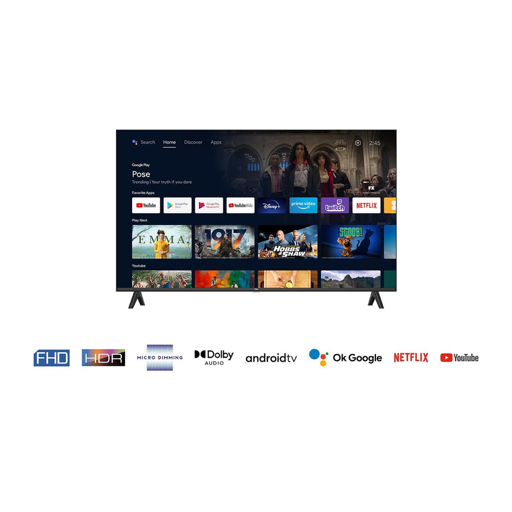 Televizor LED TCL 101 cm 40" 40FHD7900, Full HD, Smart TV, WiFi, CI+ ...