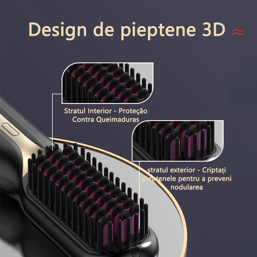 Perie de Indreptat par electrica, Mini Perii indreptat parul, invelis ...