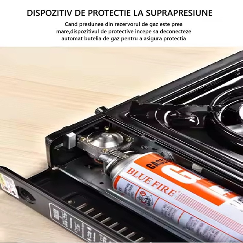 Mini Aragaz Camping pe Gaz ZMAT®, Functioneaza cu butelie Butan, pentru ...