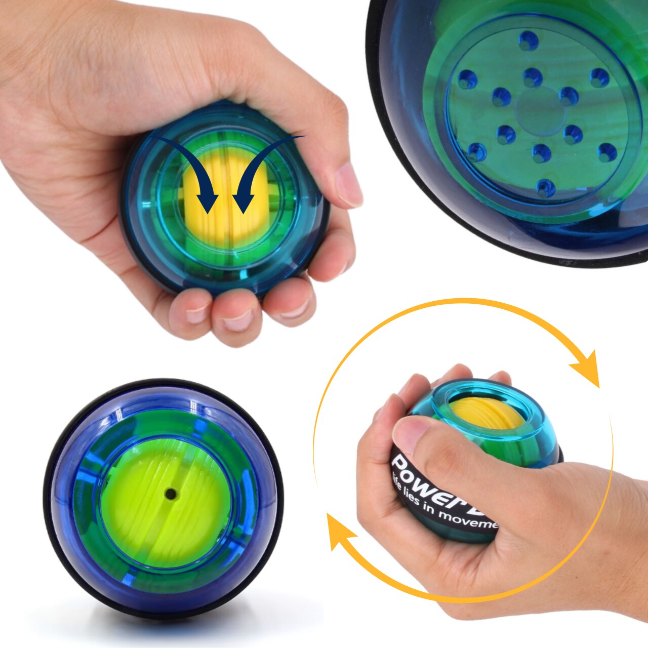 Minge fitness Powerball, 7x5,7cm, set cu snur pentru antrenament ...