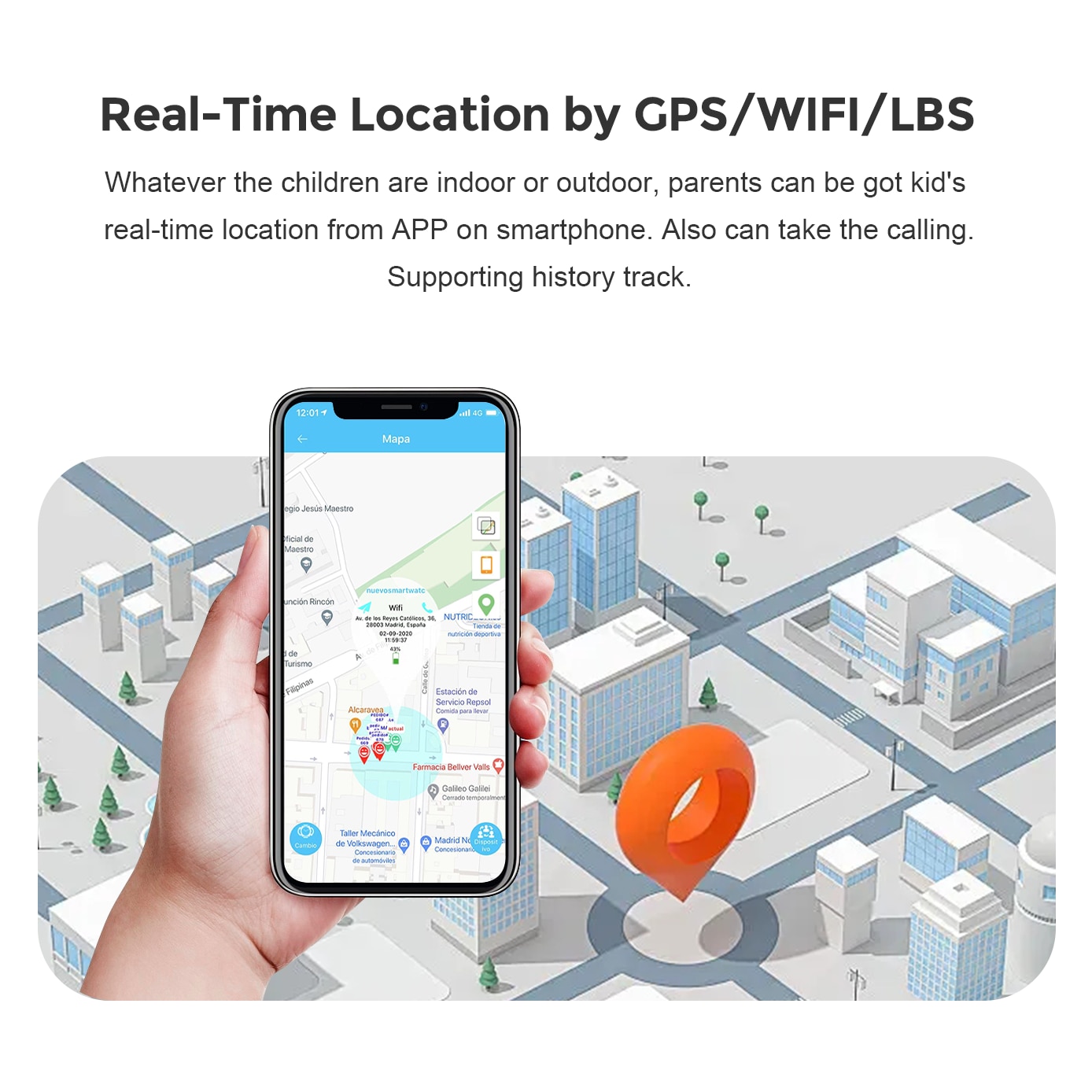 Ceas SmartWatch 4G GPS Copii LikeSmart™ KinderCare 52, Monitorizare GPS ...