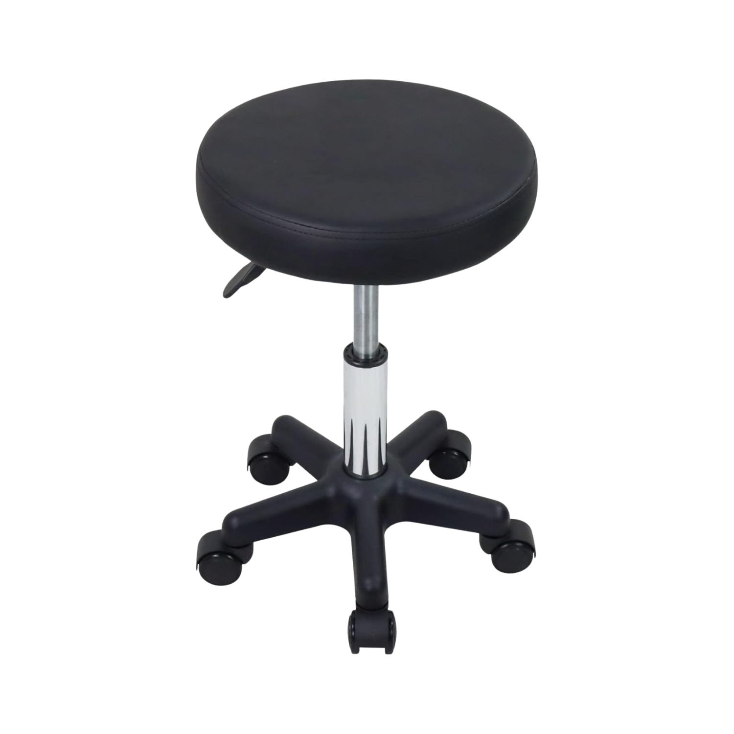 Scaun rotativ cu roti, Bezubi Tab, sezut rotund negru, reglabil pe ...