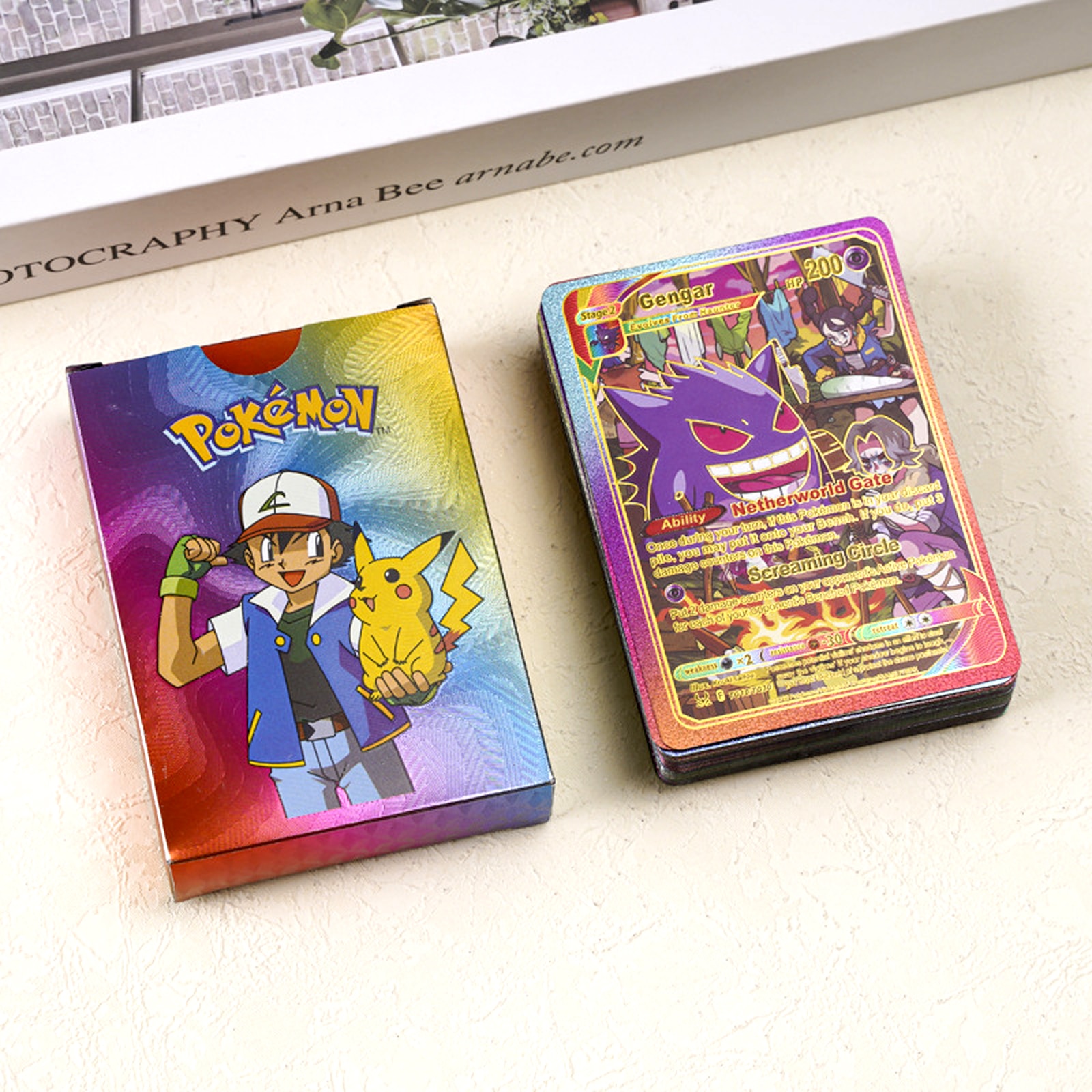 Set 3 pachete carti Pokemon, 165 bucati cartonase Pokemon, Joc de carti ...