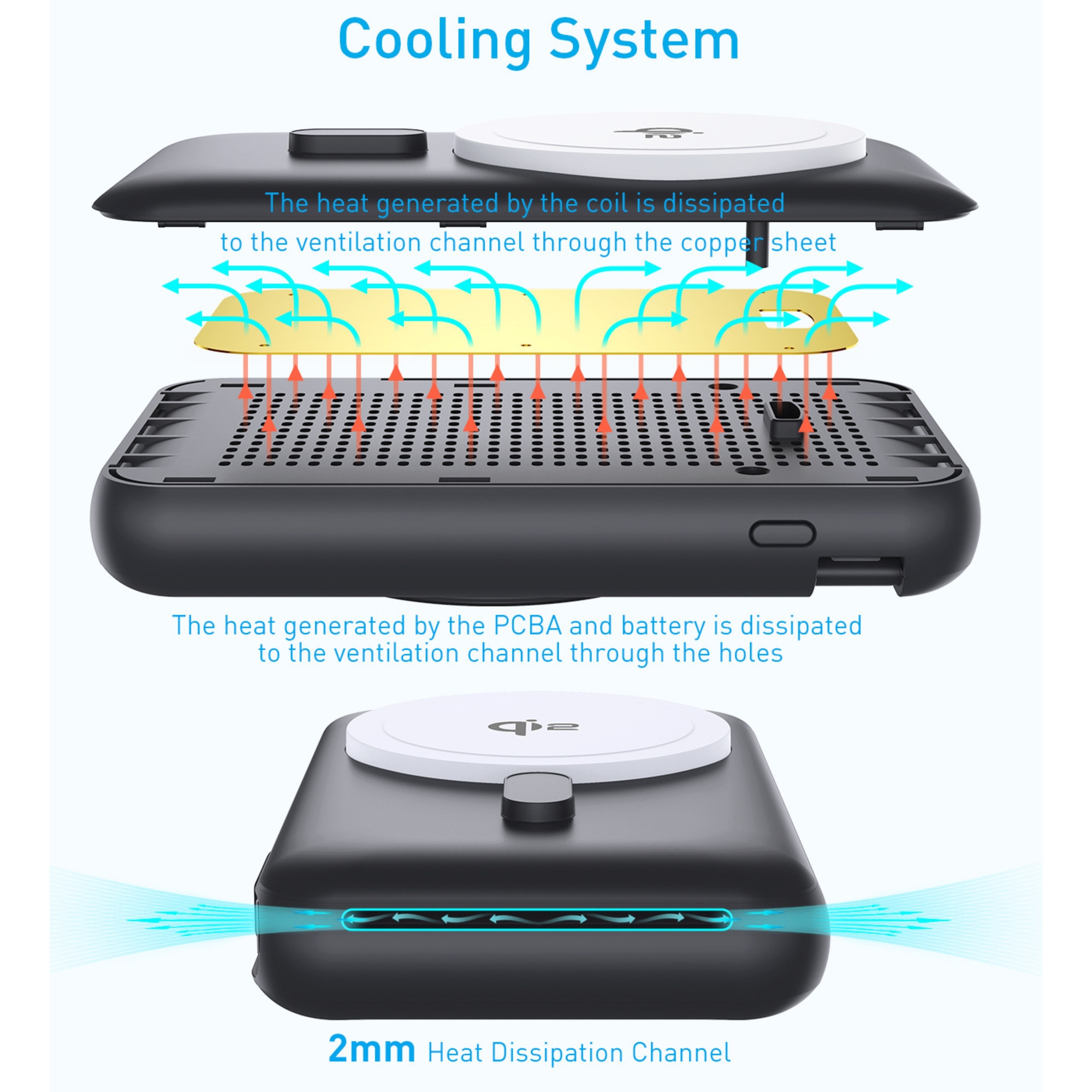 Baterie Externa Wireless Magnetica, ESL By Essential Level®, Powerbank ...