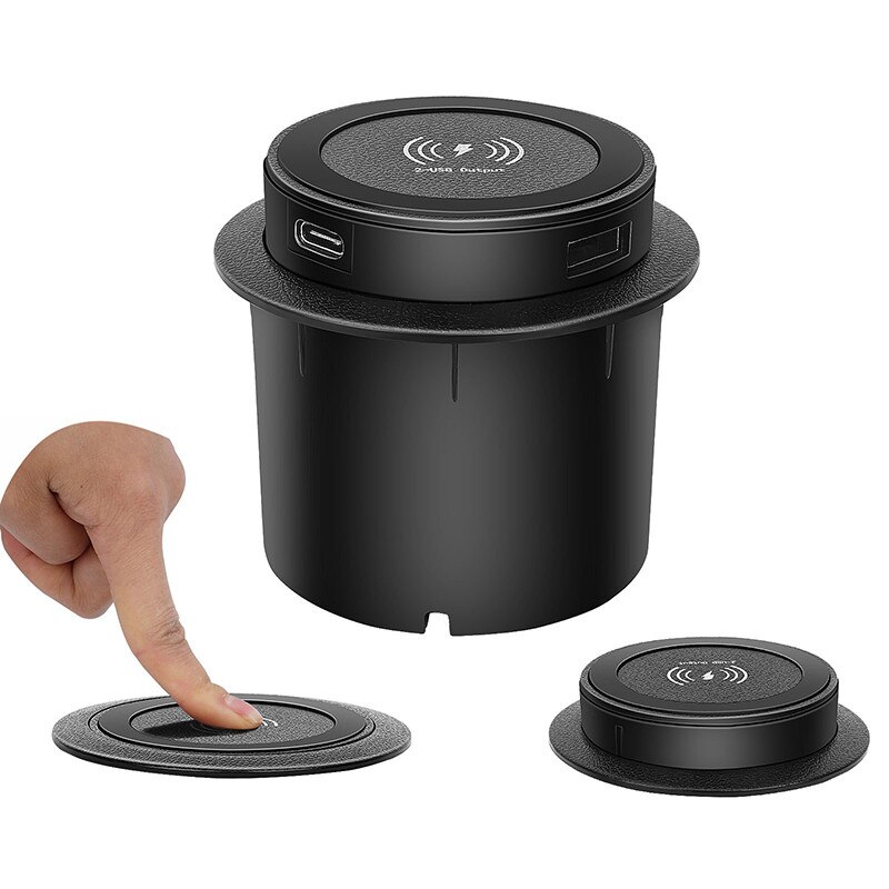 Incarcator wireless incorporat 3 in 1, WALALLA, 15w, 2 x USB, foarte ...