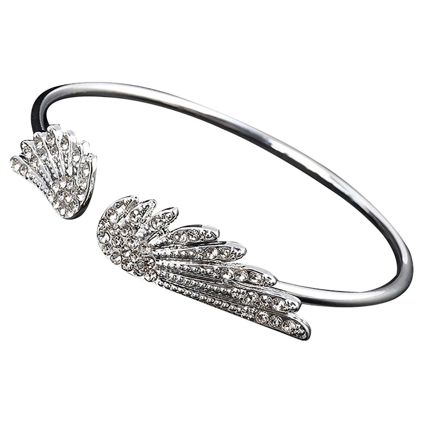 Bratara deschisa cu diamante Angel W-ings, multicolor, pentru femei ...