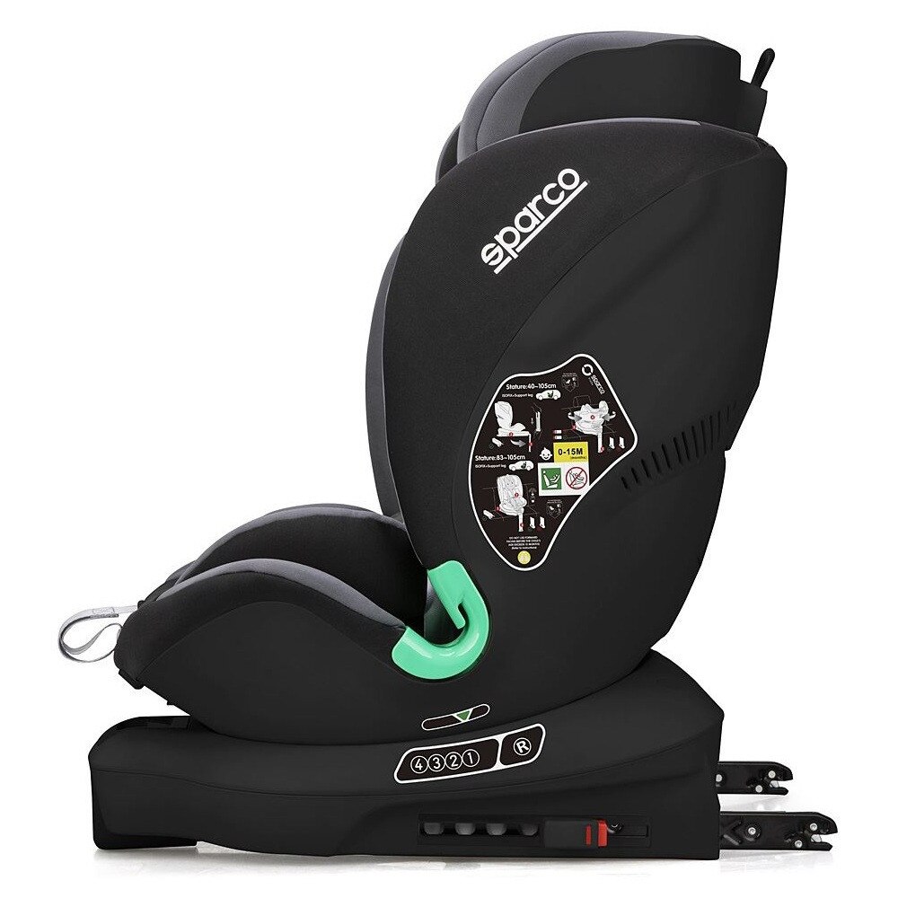 Sparco autósülés, IsoFix, i-Size, 360°, szürke, 40-135 cm - eMAG.hu
