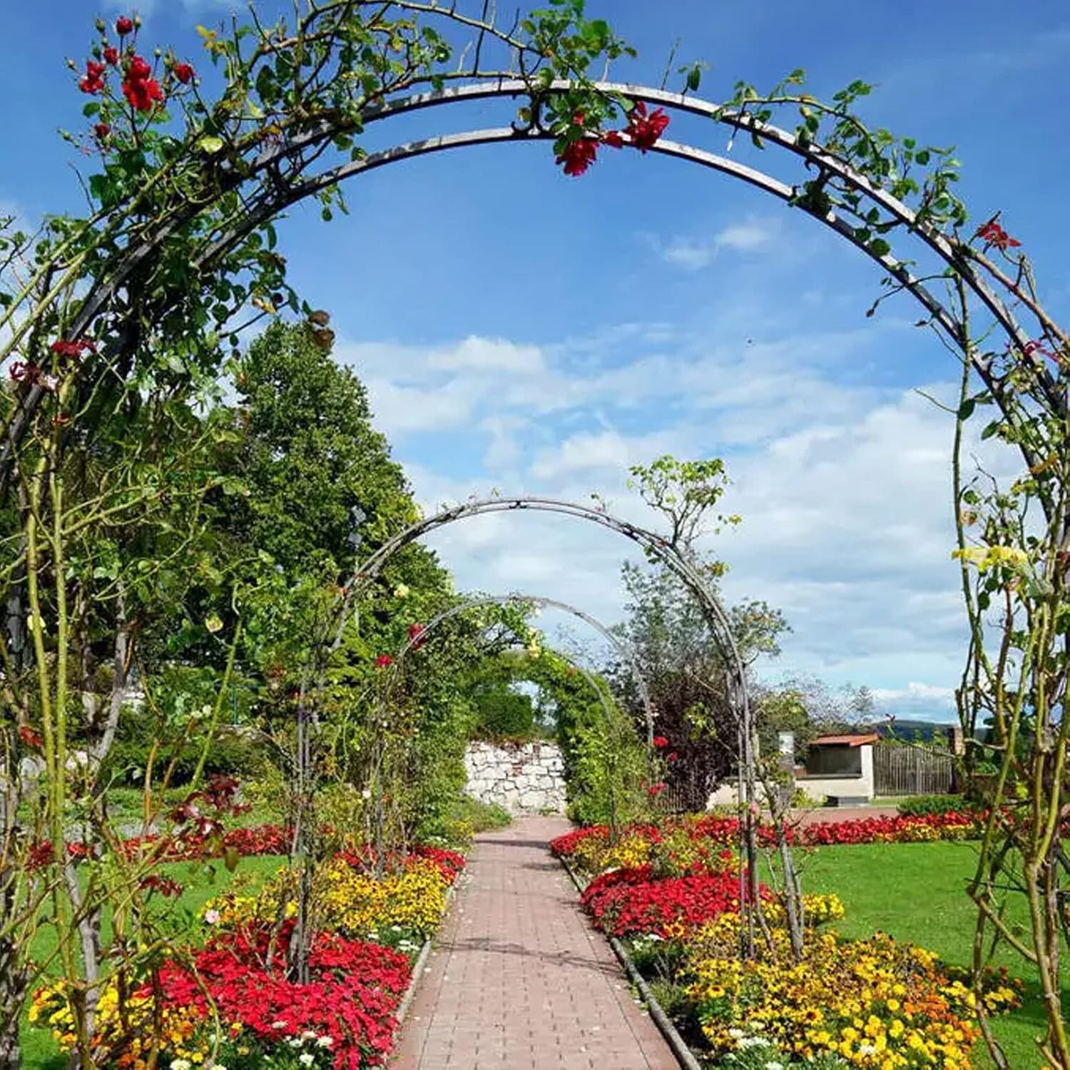 Arc de flori din metal, John Green, pergola de gradina solida, suport ...