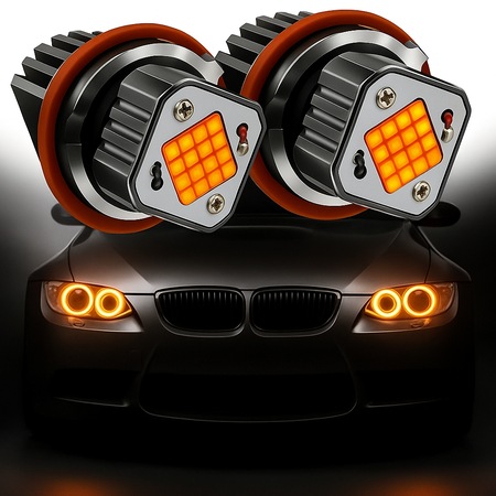 Комплект от 2 AutoREY® 160W LED габаритни ангелски очи, оранжева ...