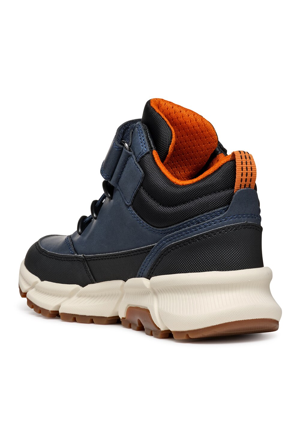 Geox, Ghete impermeabile cu inchidere velcro, Negru stins, Bleumarin ...