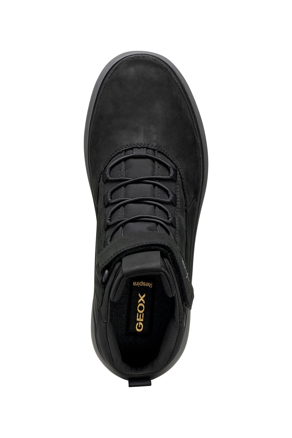 Geox, Ghete de piele cu velcro, Negru, 42 - eMAG.ro