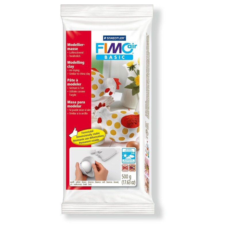 Pasta de modelat Fimo Air Basic 500g, STAEDTLER, alba, uscare la aer ...