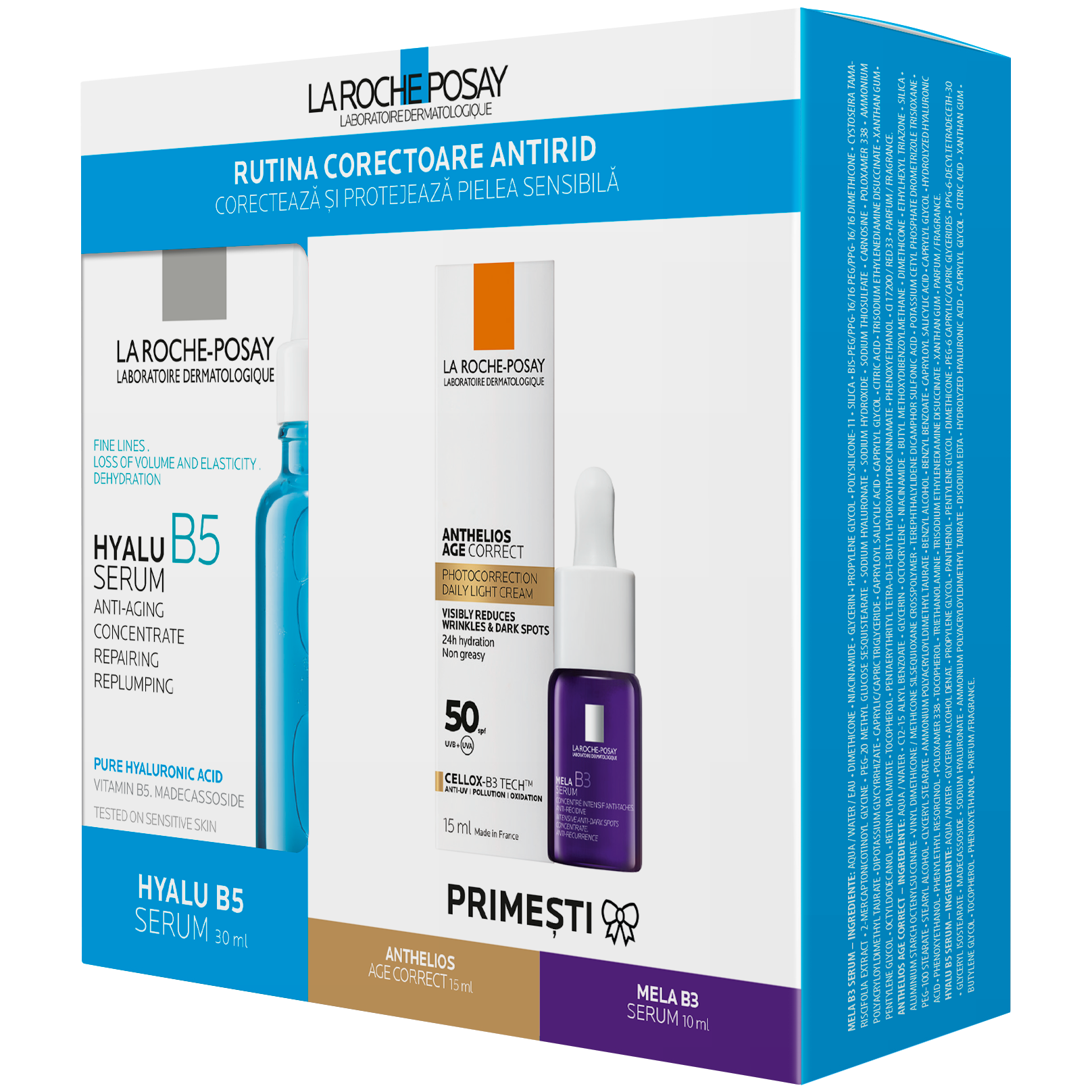 Pachet La Roche-Posay Hyalu B5 Serum 30ml + Mini Mela B3 Serum 10 ml ...