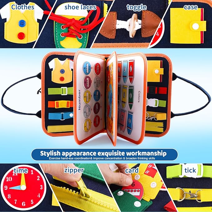 Tabla de activitati pentru copii mici, jucarie Montessori, potrivita ...