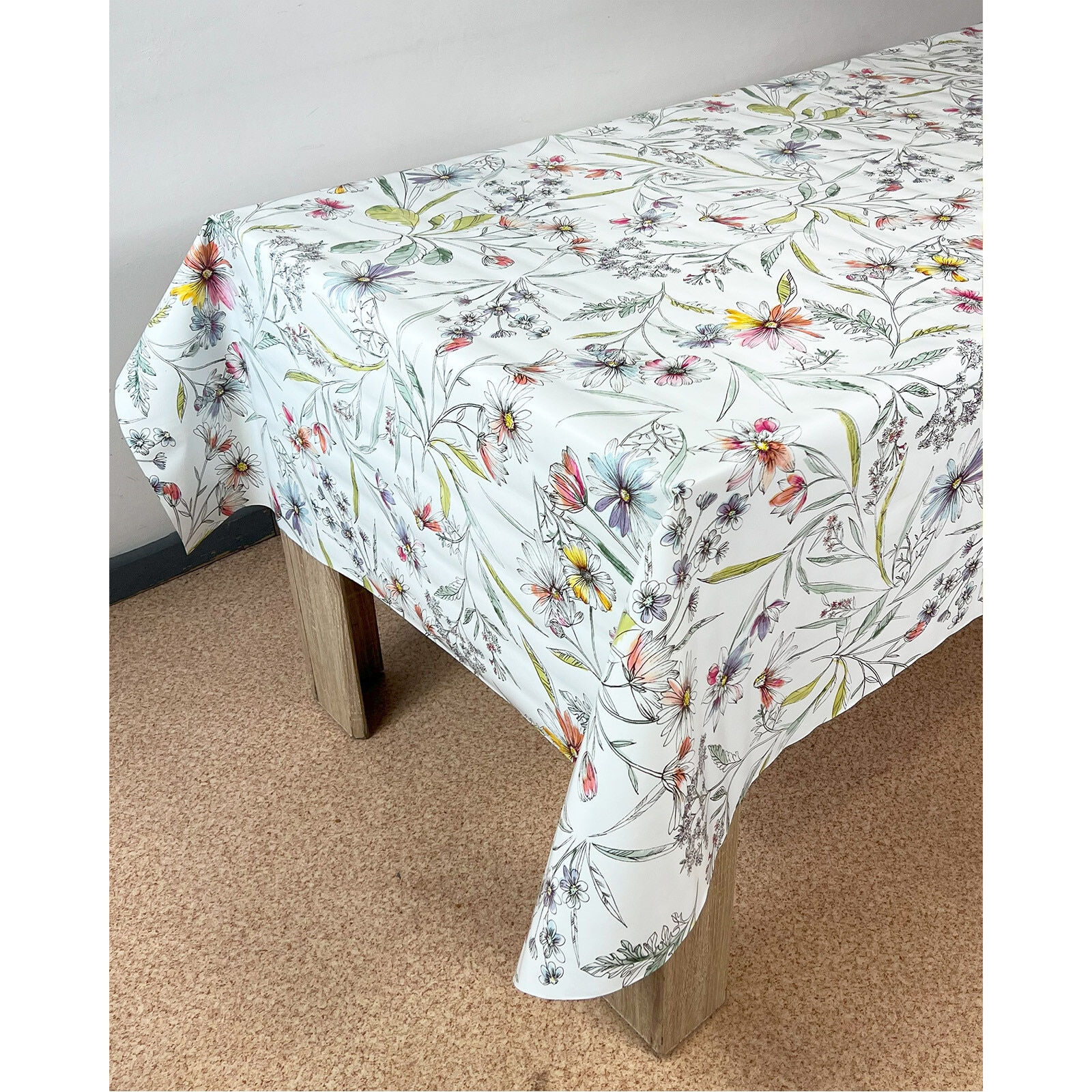 Musama de masa, neteda, 140 x 180 cm, DecoMeister®, Model Flori de camp ...
