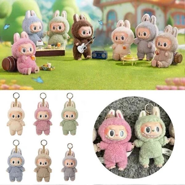 Breloc cu jucarie din plus Labubu Macaron Monster, design dragut ...
