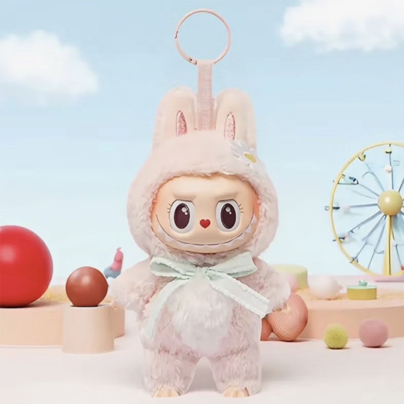 Плюшена играчка Labubu, 17 см, розово/сладко сърце - eMAG.bg