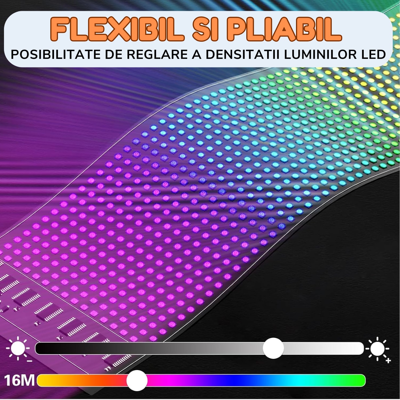 Afisaj LED Flexibil Programabil android si ipnone KLASTEP, Control prin ...