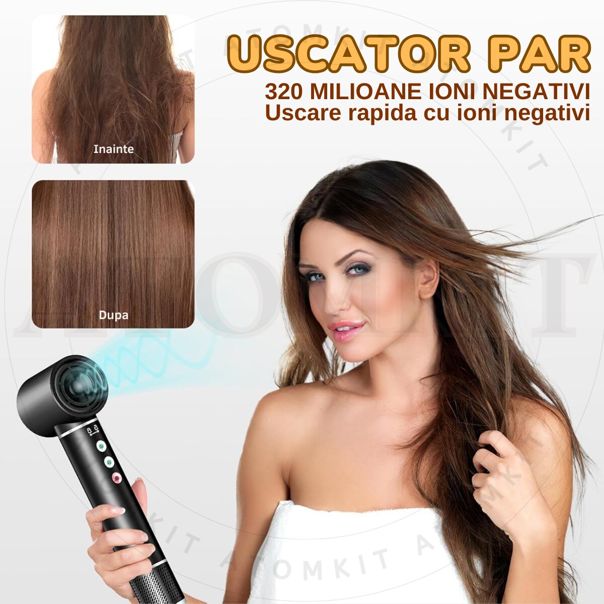 Uscator de Par Profesional 5 in 1, Multifunctional, 320 milioane Ioni ...