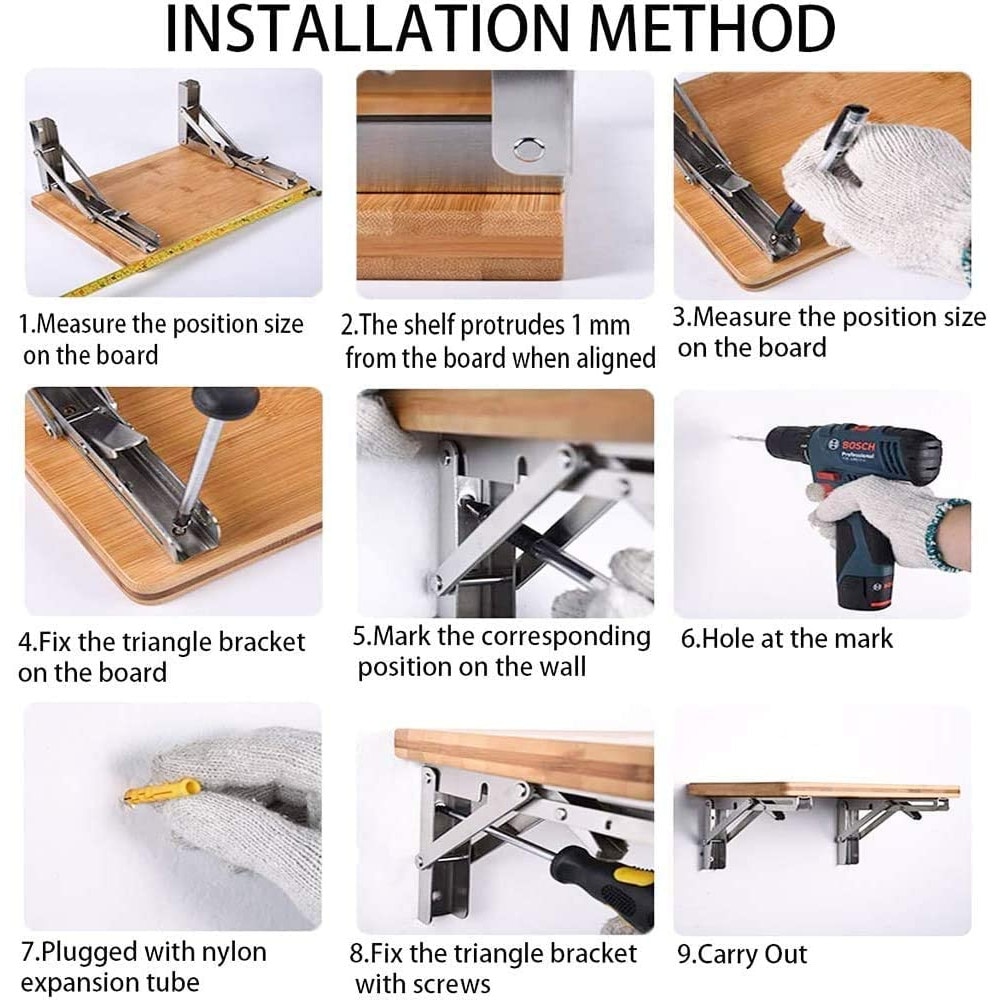 Set 2 Suport Raft Pliant 40cm, Suness, Rezistenta 130kg - Consola ...