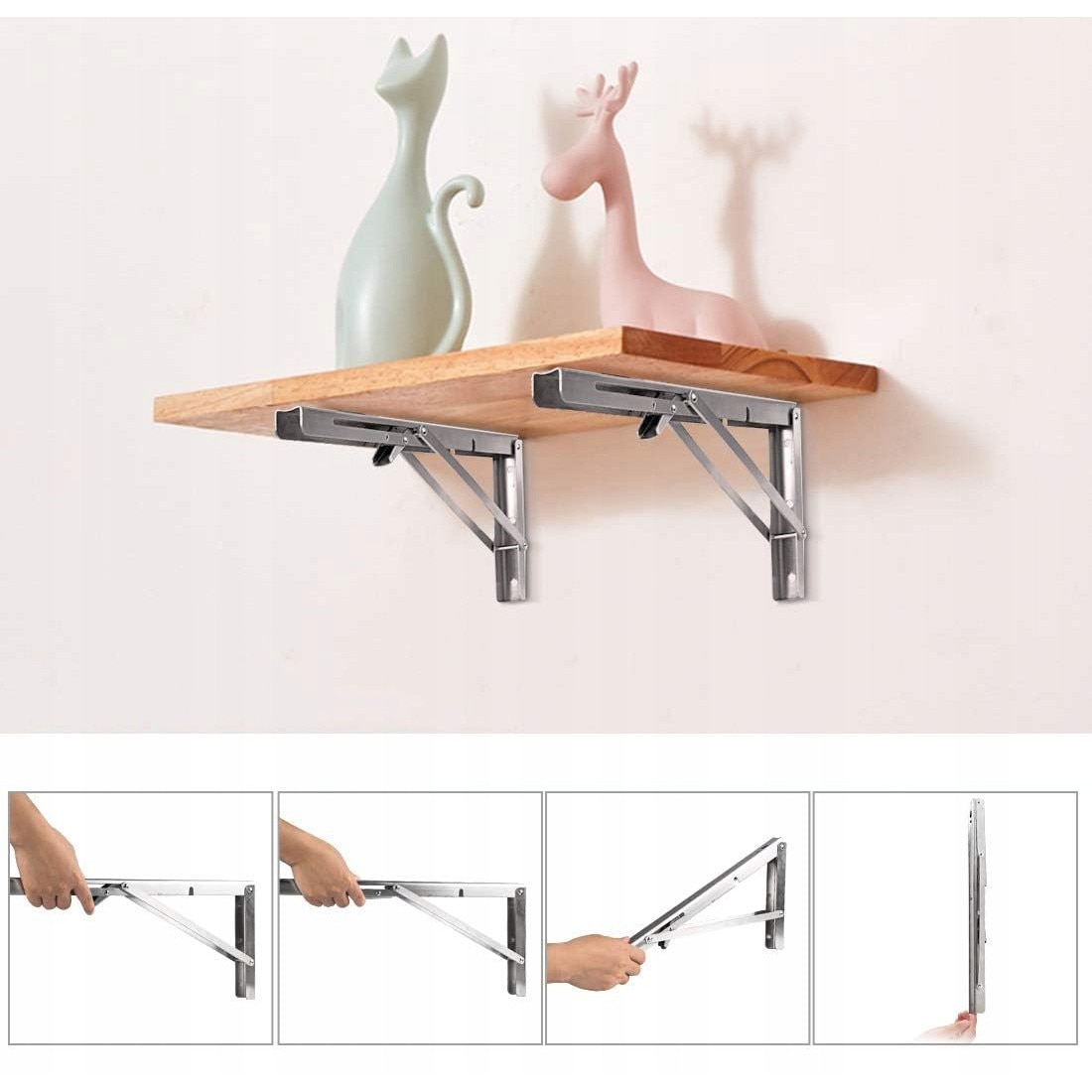 Set 2 Suport Raft Pliant 40cm, Bedee, Rezistenta 130kg - Consola pentru ...