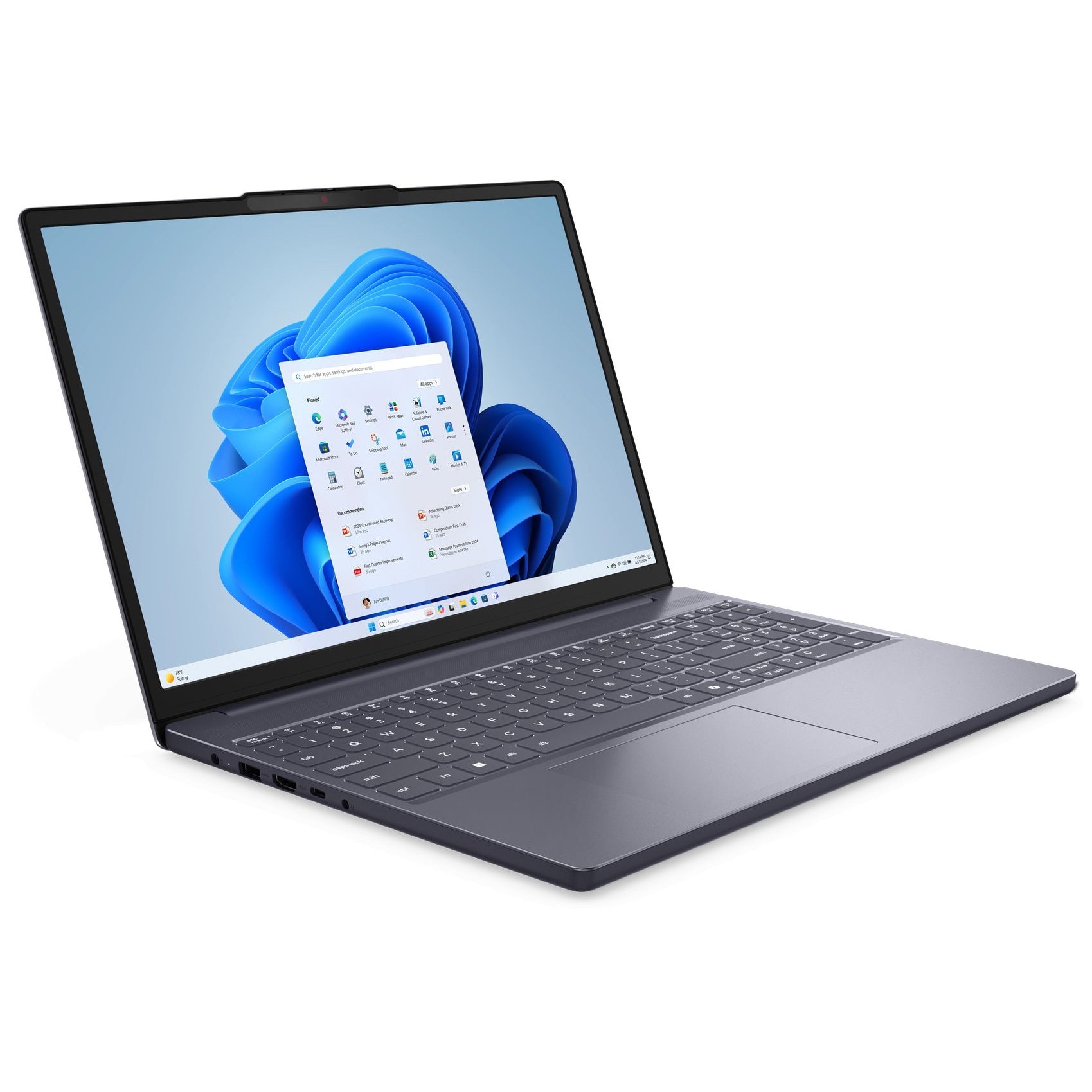 Лаптоп Lenovo IdeaPad Slim 3 15IRH10, 83K1007FBM.500SSD, Windows 11 Pro ...