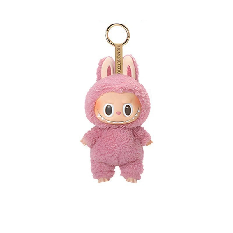 Плюшена играчка Лабубу, Малко пухкаво чудовище 17 см, Розова, lulu ...