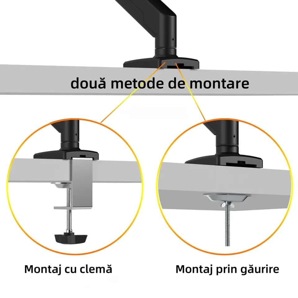 Brat monitor, aluminiu, simplu, rezistenta 10kg, 13-32 inch, rotativ ...